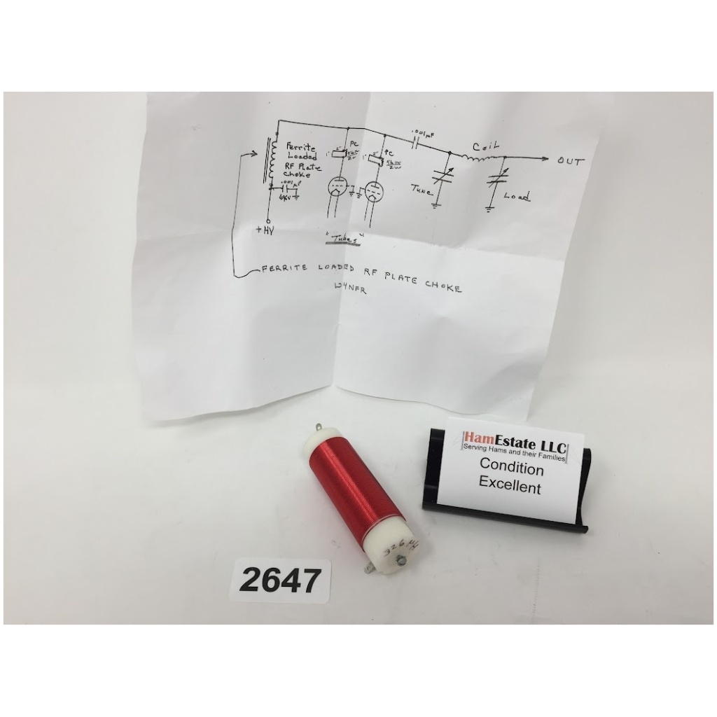 RF Plate Choke Ferrite Loaded 326 uH | Ham Radio Estate Planning