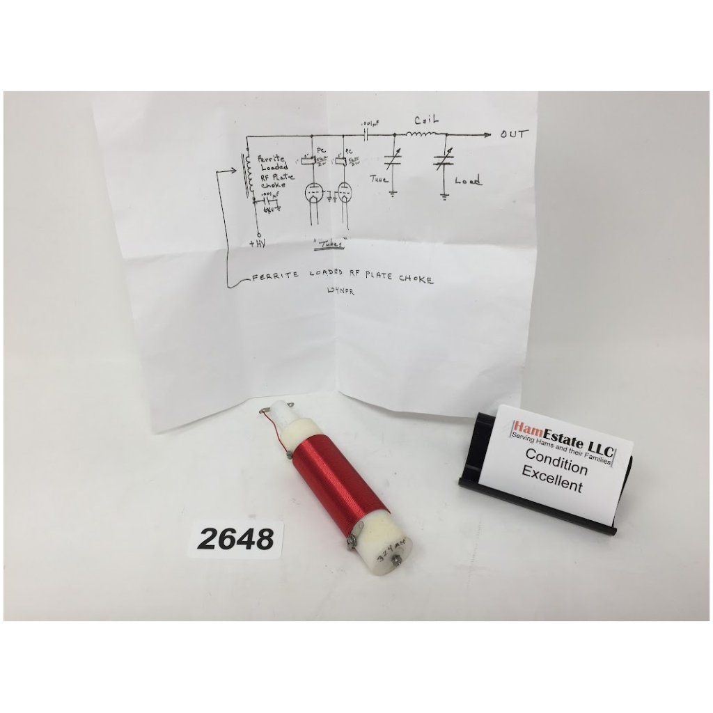 RF Plate Choke Ferrite Loaded 324 uH | Ham Radio Estate Planning