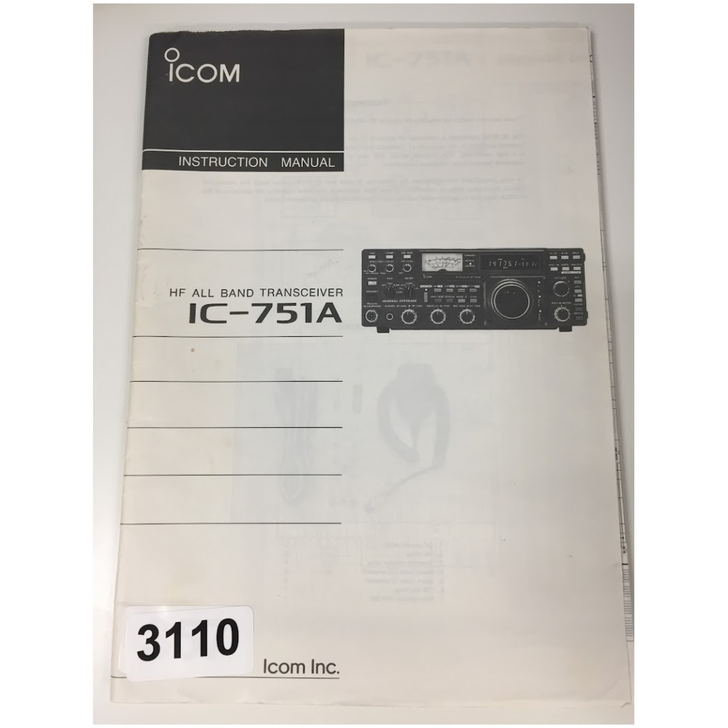 Icom IC-751A Instruction Manual | Ham Radio Estate Planning