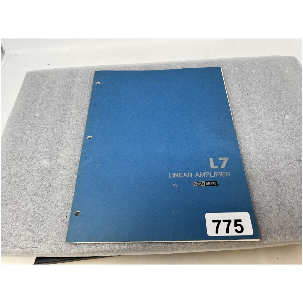 Drake L7 Linear Amplifier Manual | Ham Radio Estate Planning